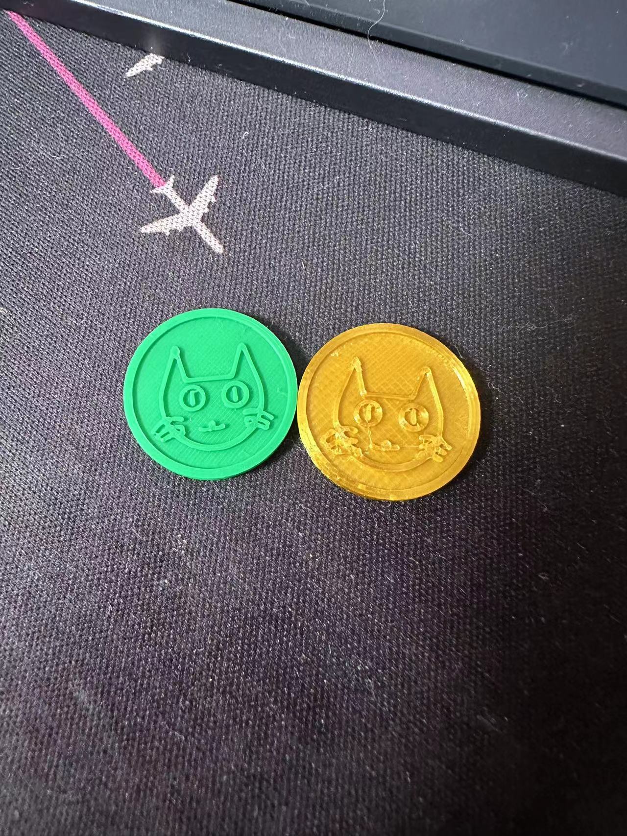 A cat coin token by smartjx | Download free STL model | Printables.com