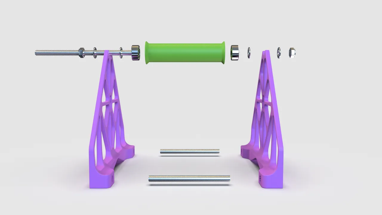 Triangle spool holder 3kg spools by OhMyGiob | Download free STL model ...