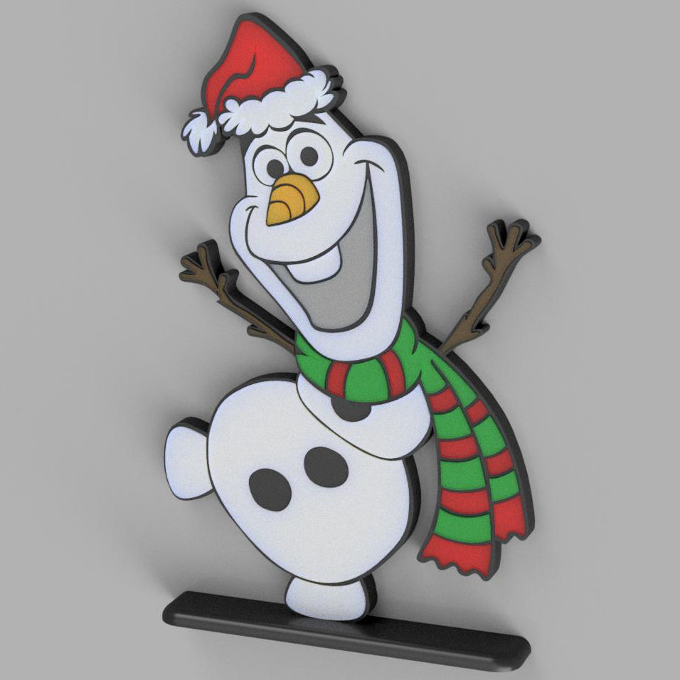 Olaf Christmas window ornament by Satellietje | Download free STL model ...