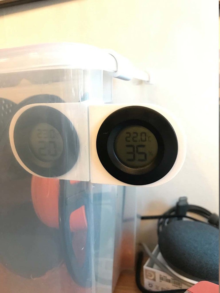 Humidity & temperature meter holder for IKEA SAMLA by KmanSweden ...