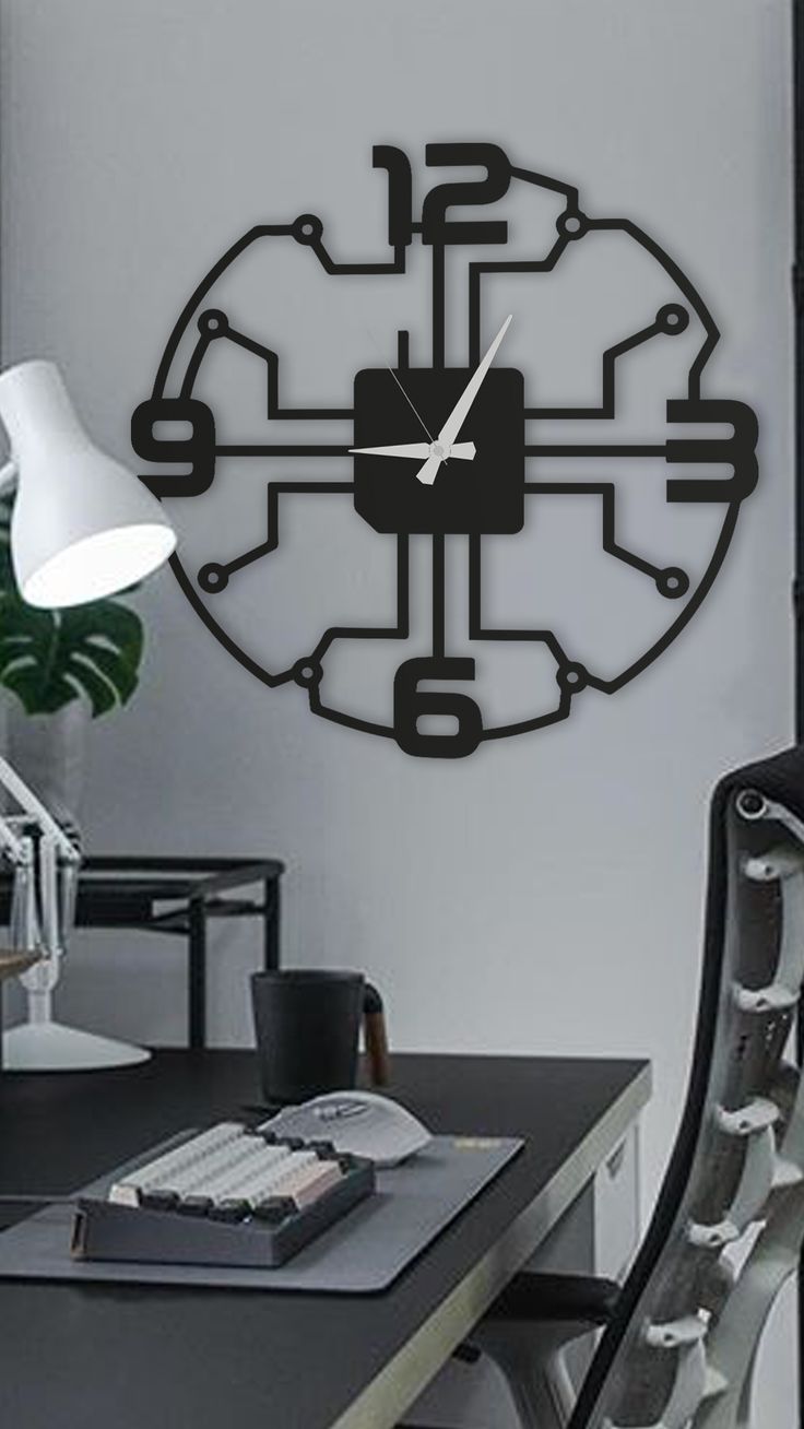 Digital Wall Clock, Living Room Clock, Large Wall Clock, Modern Wall ...