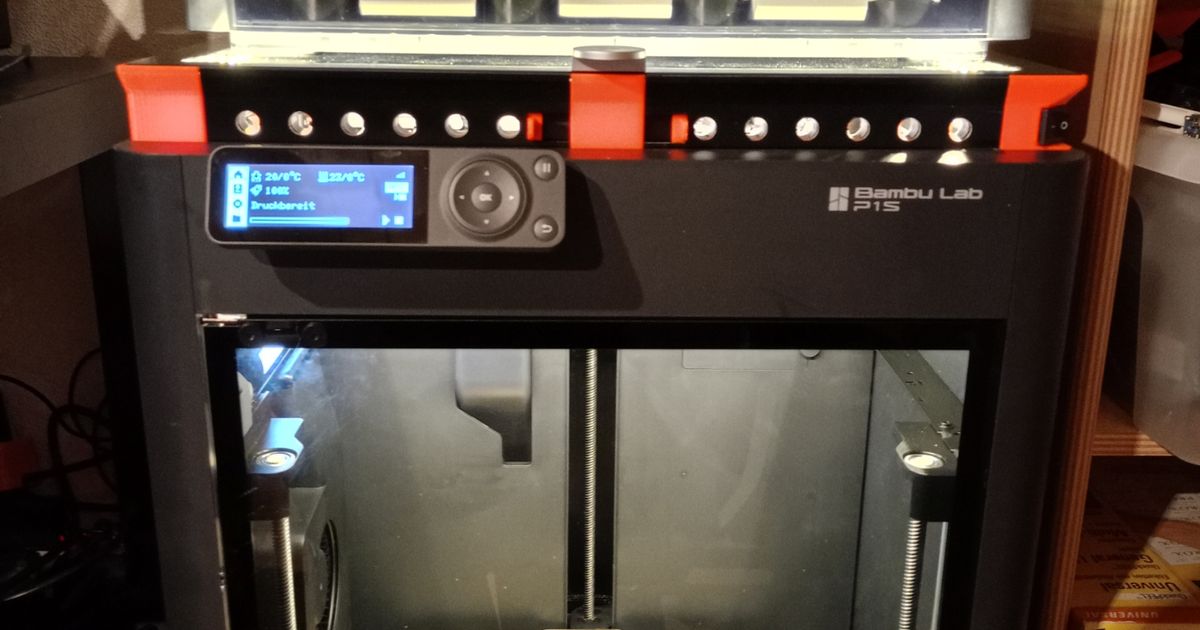 Riser for Bambulab P1S with ventilation and light by Andys1957 ...