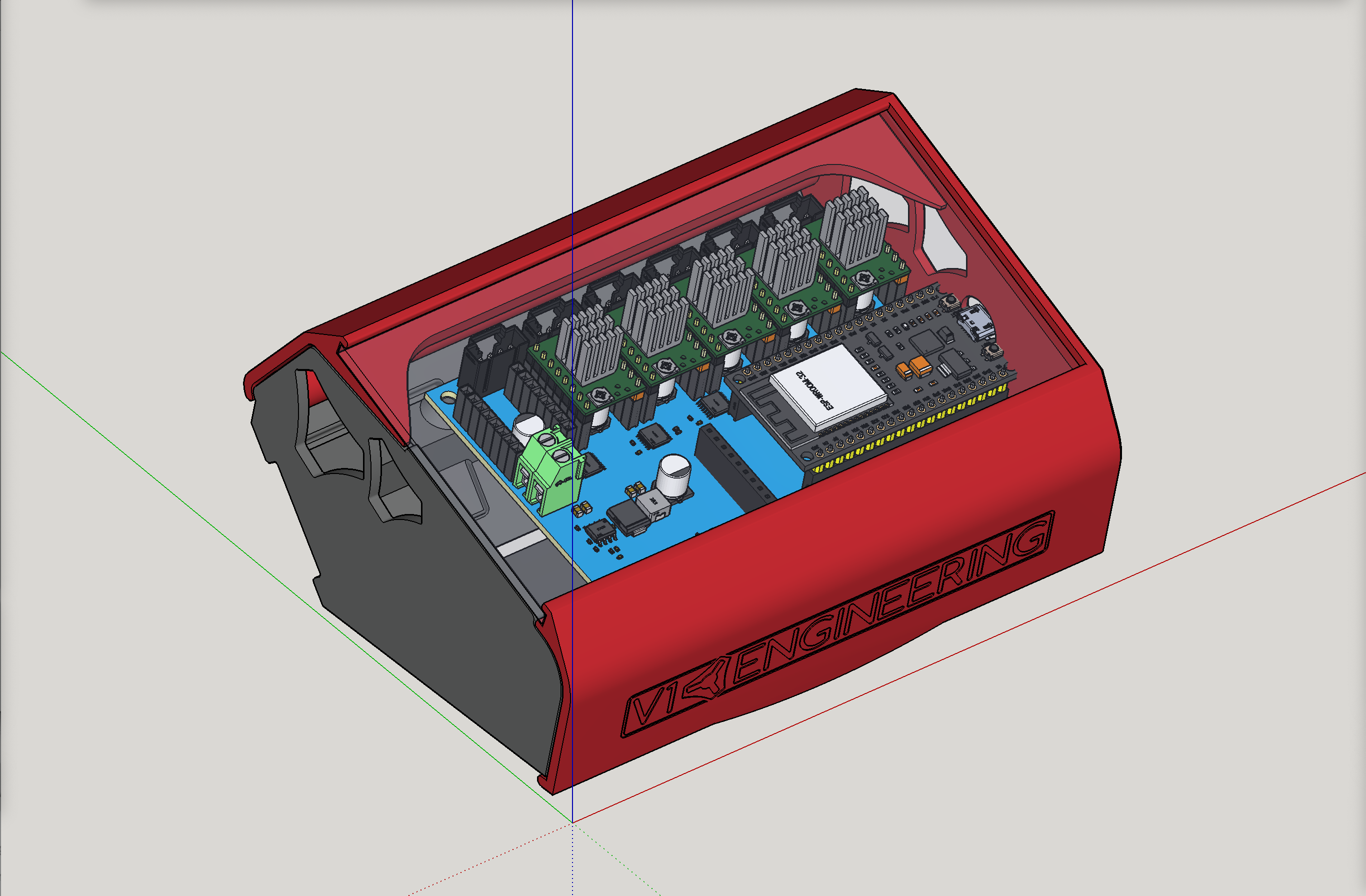 LowRider v3 / MPCNC Jackpot CNC Controller Board case with 25mm added ...
