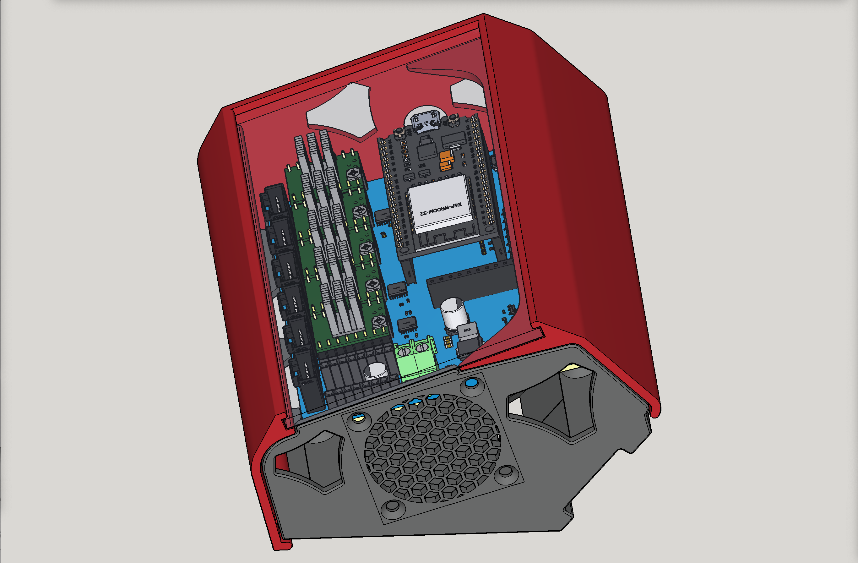 LowRider v3 / MPCNC Jackpot CNC Controller Board case with 25mm added ...
