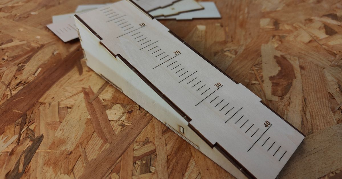 Laser Cutter Ramp Test Jig by Lyrkan | Download free STL model ...