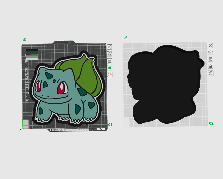 Bulbasaur Lightbox LED Lamp by braga3dprint | Printables Store