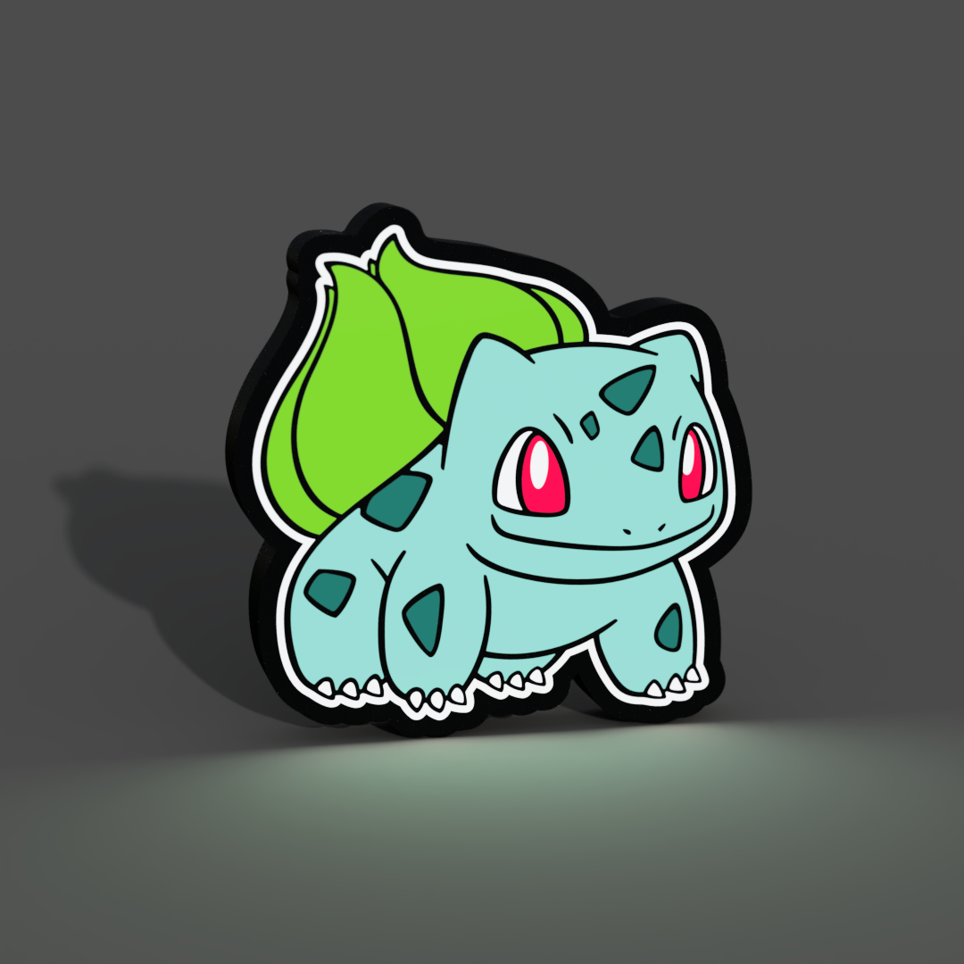 Bulbasaur Lightbox LED Lamp by braga3dprint | Printables Store