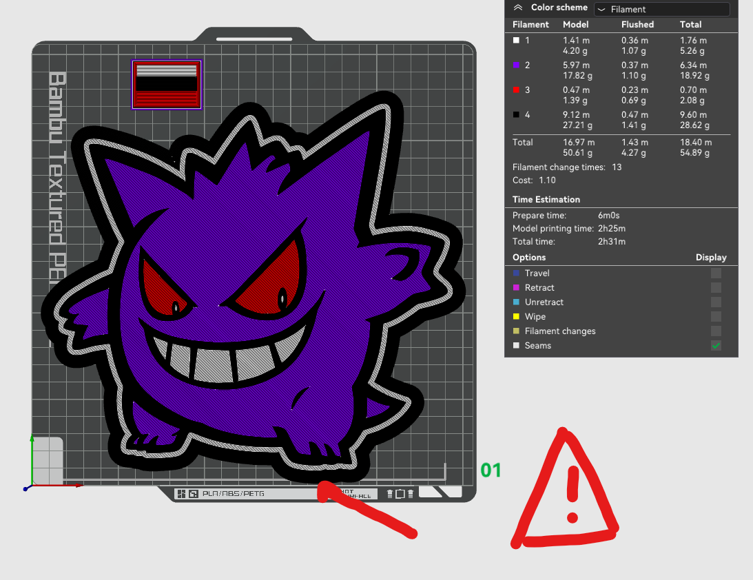 Gengar Lightbox LED Lamp by braga3dprint | Printables Store