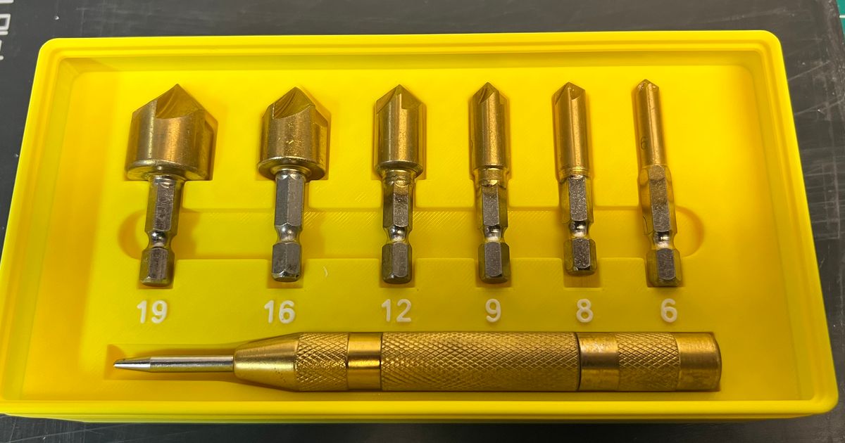 Gridfinity 6 Piece Countersink Bit Holder By Longracks Labs Download Free Stl Model