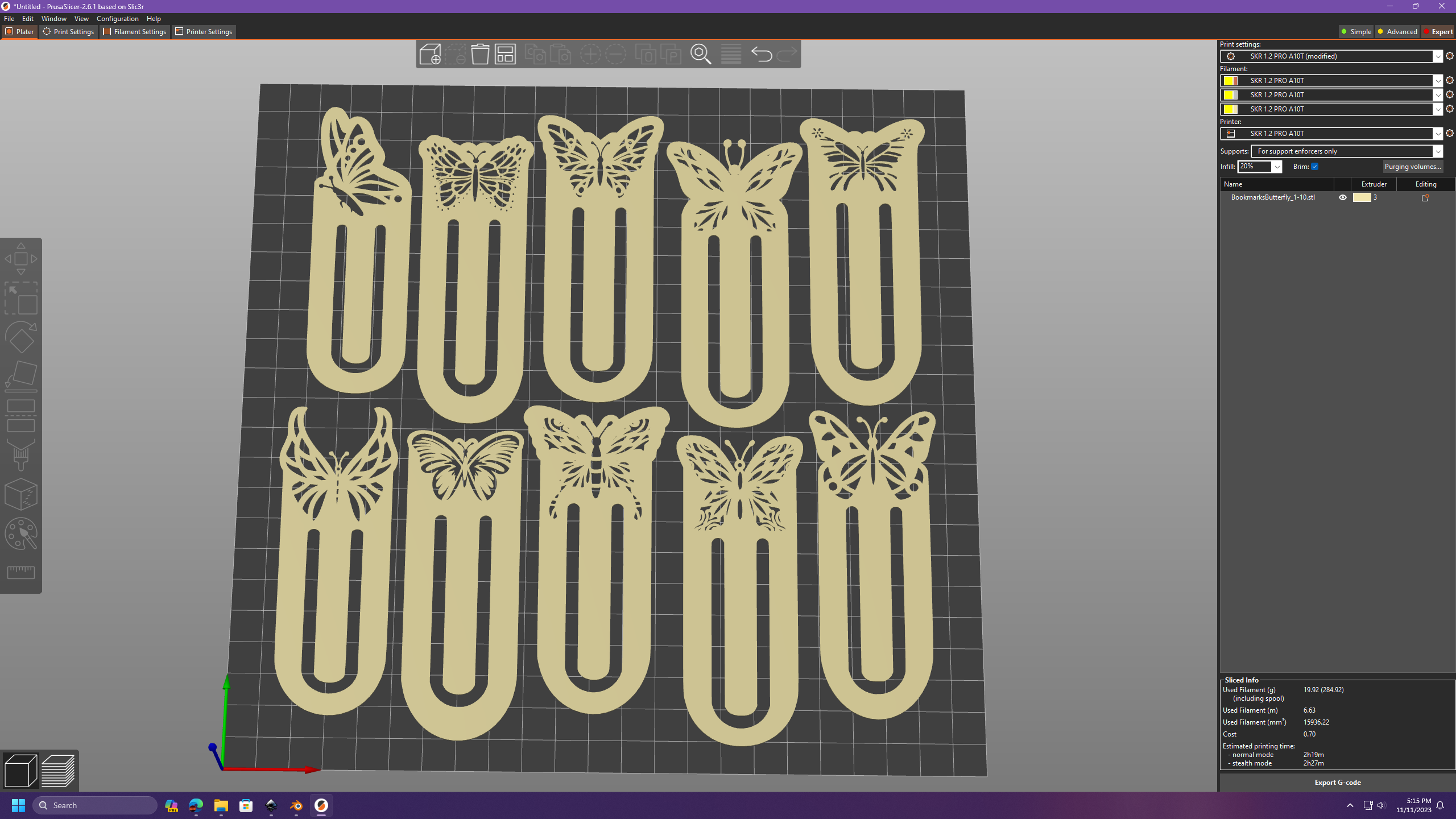 Butterfly Bookmarks by Clod Stomper Productions | Download free STL ...