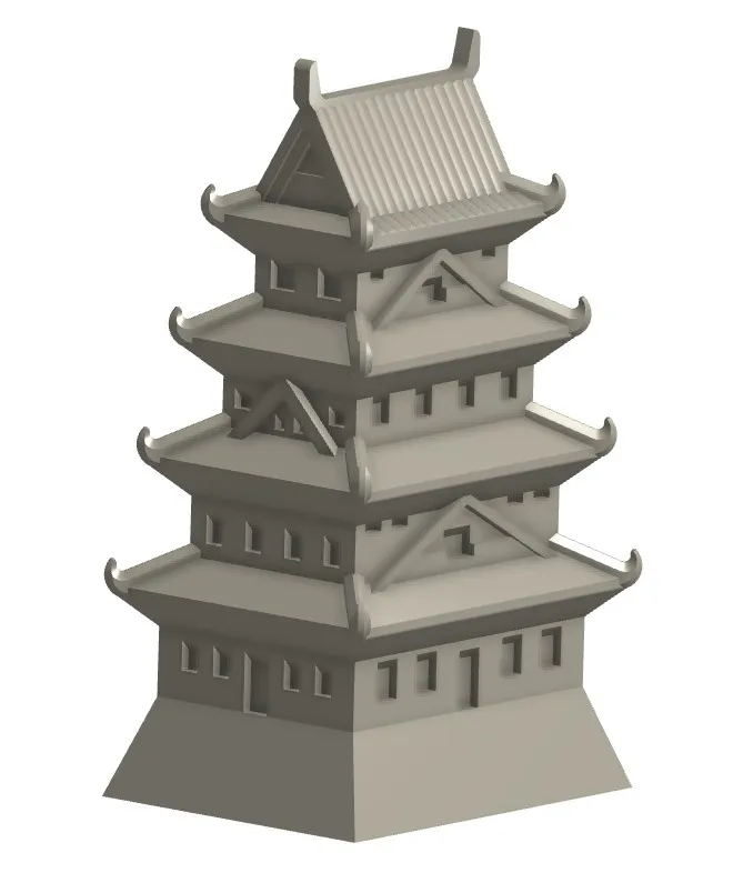 Miniature Japanese Castle by GenePool | Download free STL model ...