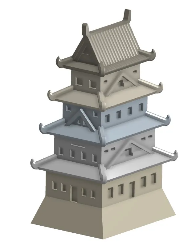 Miniature Japanese Castle by GenePool | Download free STL model ...