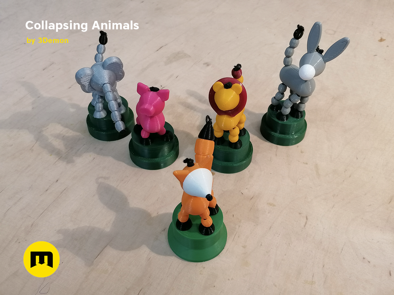 Collapsing Animal Toys by 3Demon | Download free STL model | Printables.com