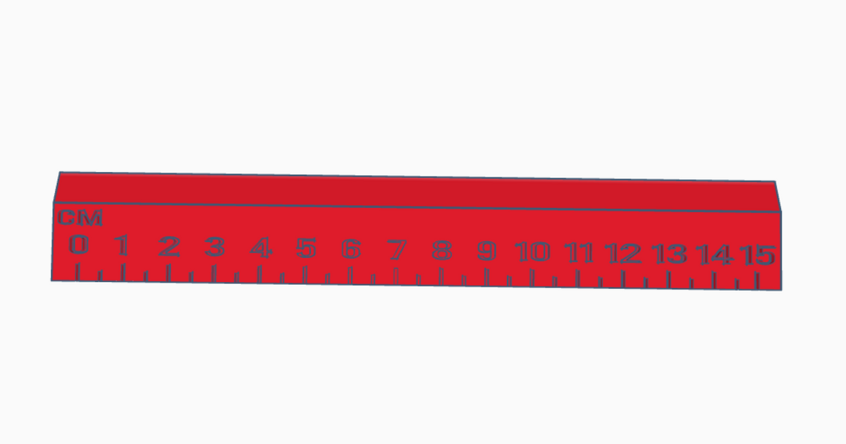 A simple ruler by Simple Prints | Download free STL model | Printables.com