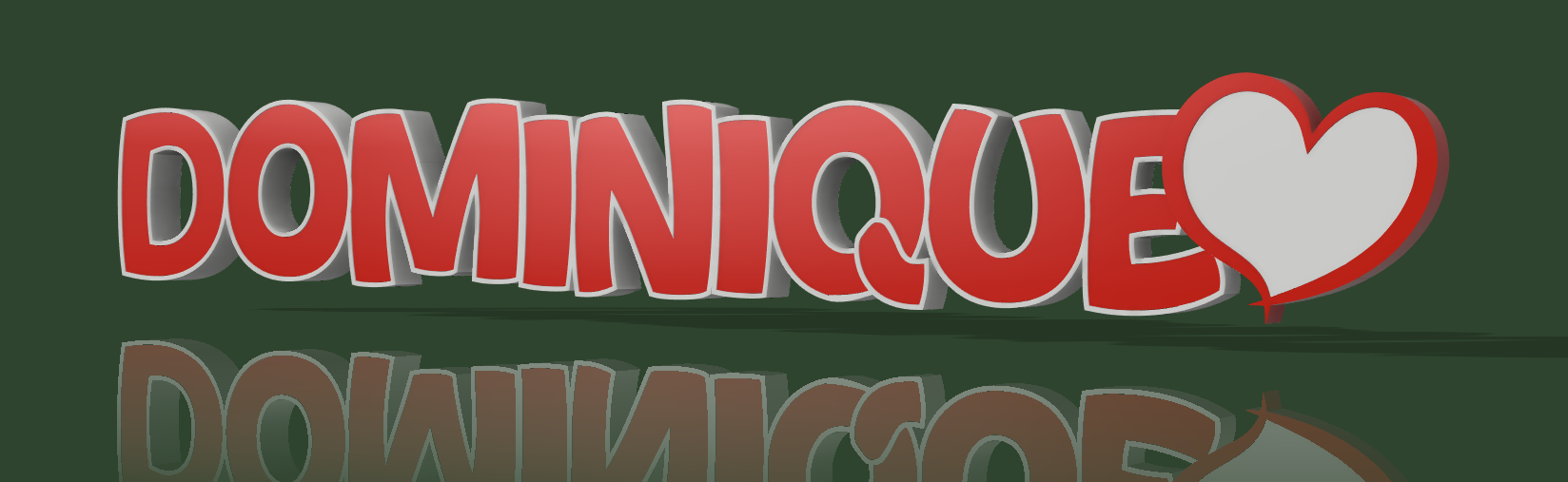 Prénom Dominique by Lamp Box STL | Download free STL model | Printables.com