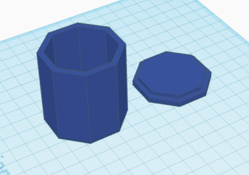 Little octagonal box with lid by Fred | Download free STL model ...