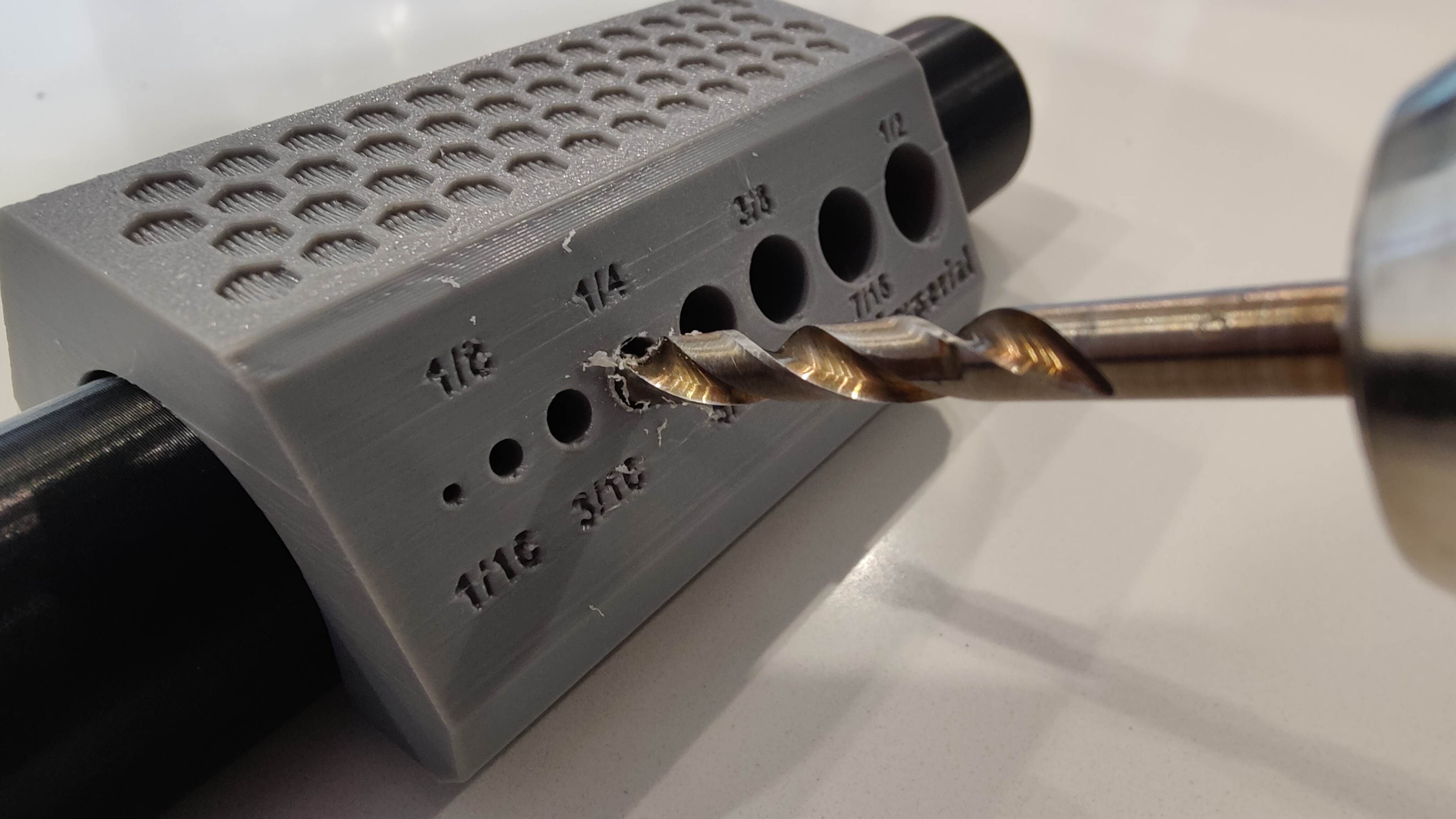 Round Drilling Guide Block Parametric By Thehamburglar Download Free Stl Model