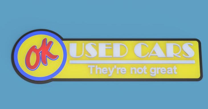 OK Used Car Lot Sign for GigaPenguin Used Car Lot by Anglesmith_Customs ...