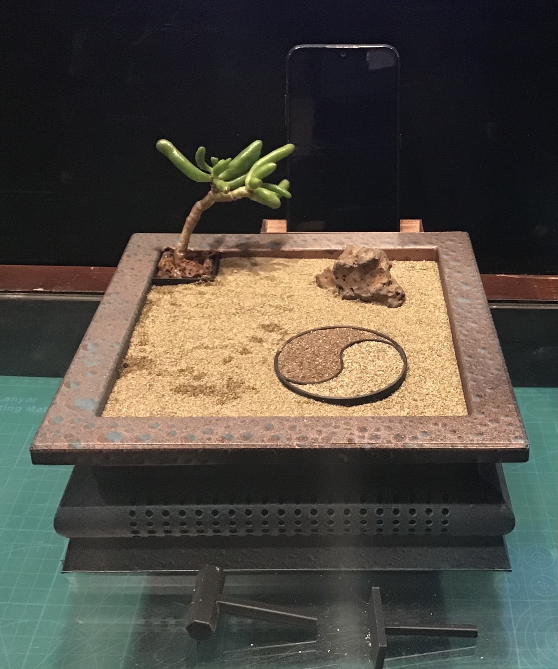 Large Zen Garden Phone Holder with small planter by Jared Didier ...