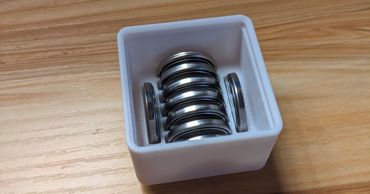CR2032 Coin cell Battery #Gridfinity organizer by Ben Graham | Download ...
