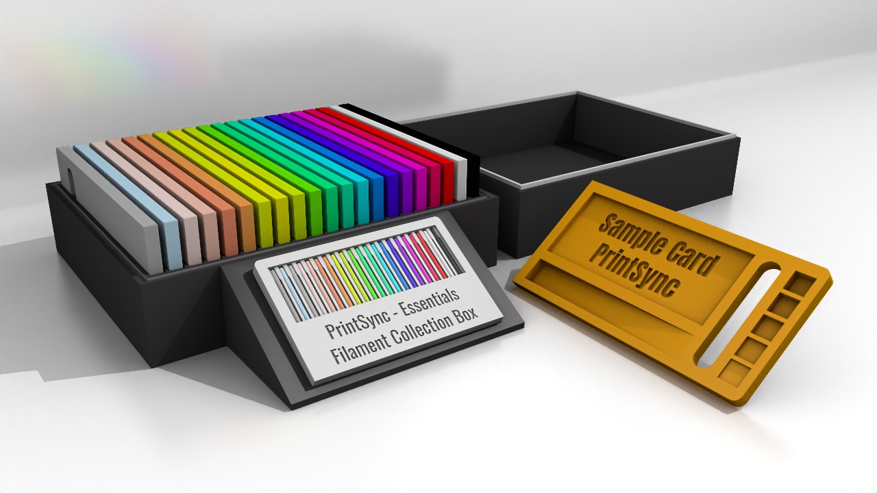 FILAMENT SAMPLE BOX & CARD by PrintSync | Download free STL model ...