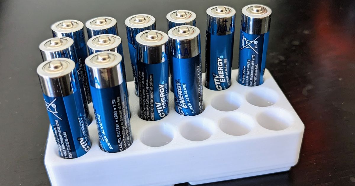 Gridfinity AAA battery storage von Rae | Kostenloses STL-Modell ...