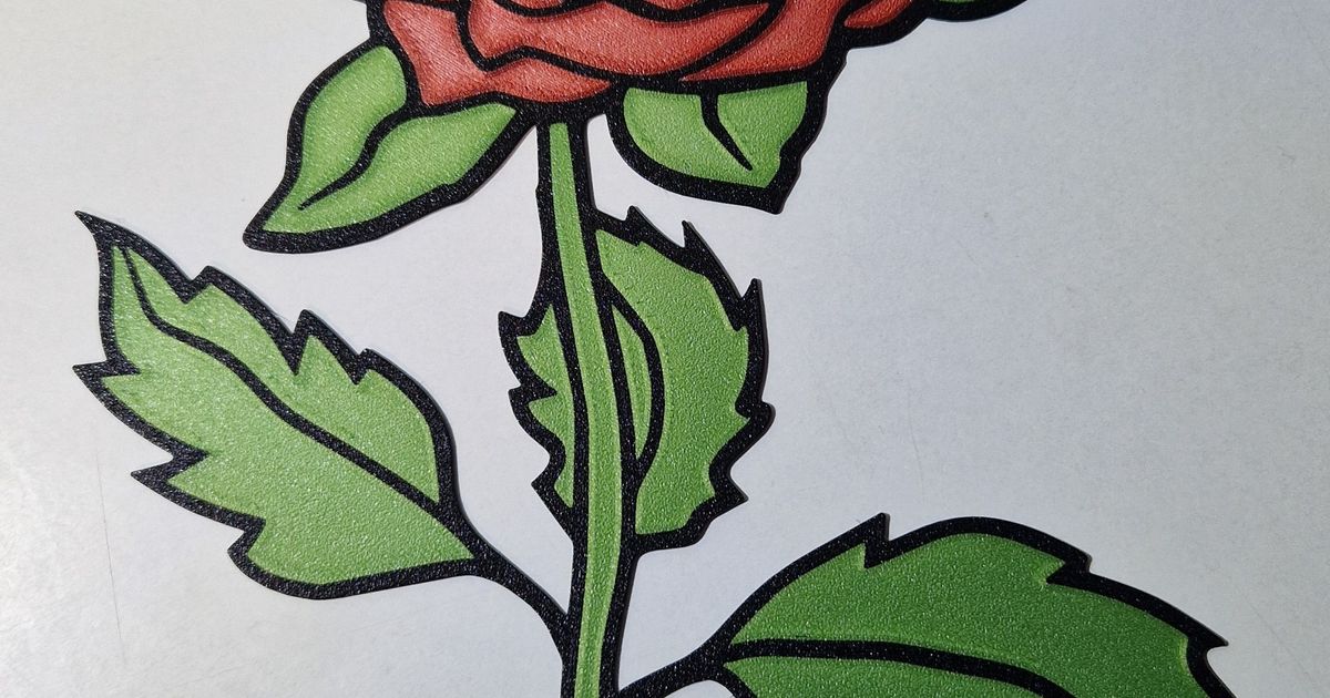 Rose_flat by TailBoom | Download free STL model | Printables.com