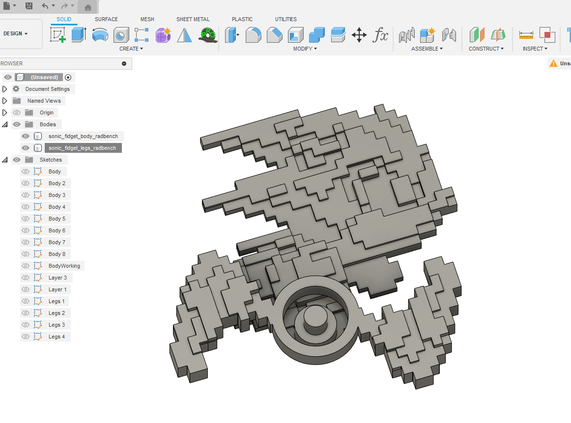 Sonic The Hedgehog Fidget Spinner by RadBench | Download free STL model ...