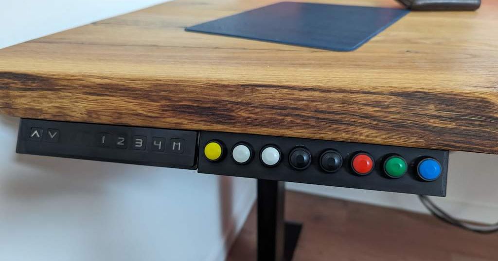 Under-desk 8 button panel with nodemcuv2 mount by shur3d | Download ...