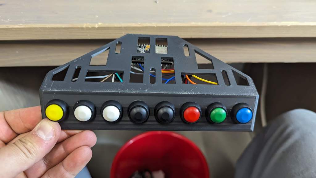 Under-desk 8 button panel with nodemcuv2 mount by shur3d | Download ...