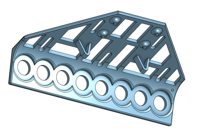 Under-desk 8 button panel with nodemcuv2 mount by shur3d | Download ...
