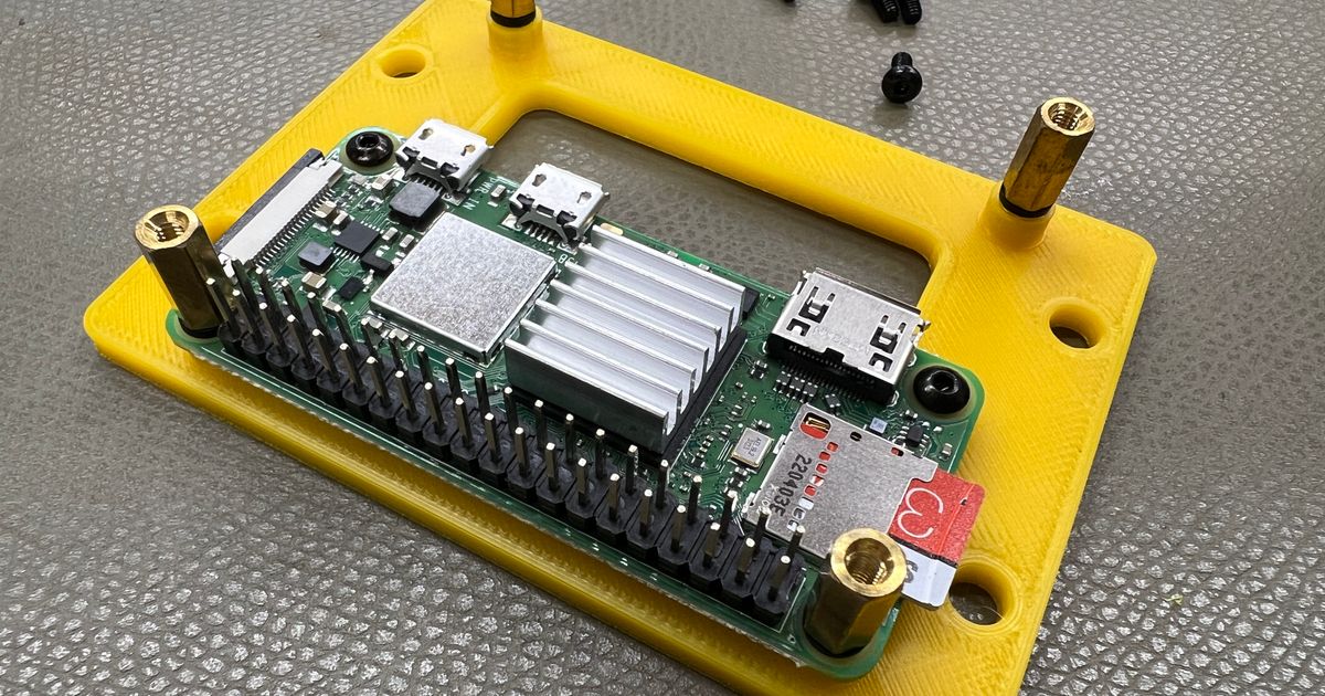 Raspberry Pi Zero Adapter Bracket by MaffooClock | Download free STL model | Printables.com