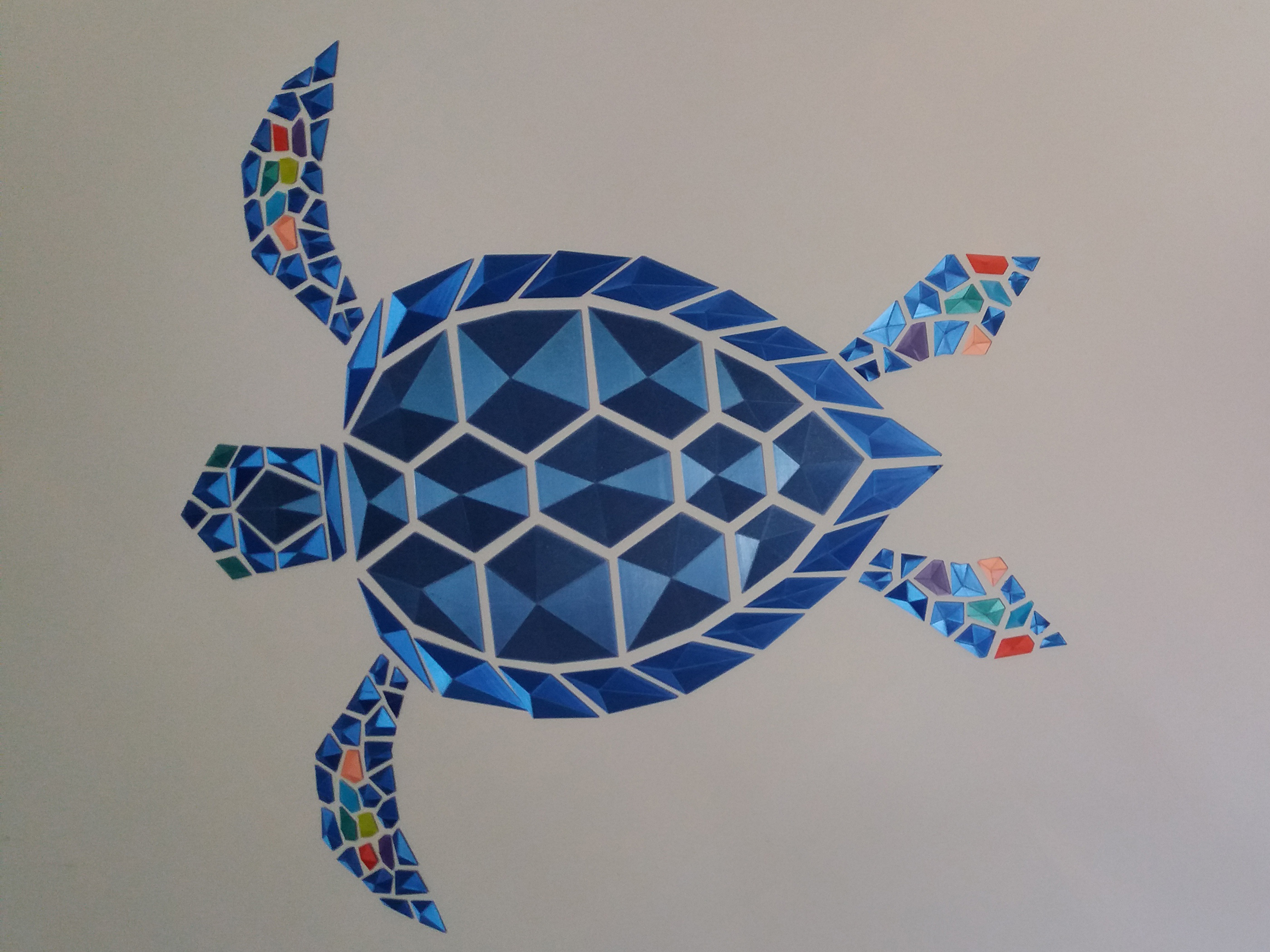 Geometric Sea Turtle wall art by dgemily | Download free STL model ...