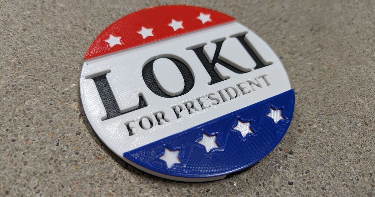 Loki for President - button pin with magnetic back by hitjim | Download ...