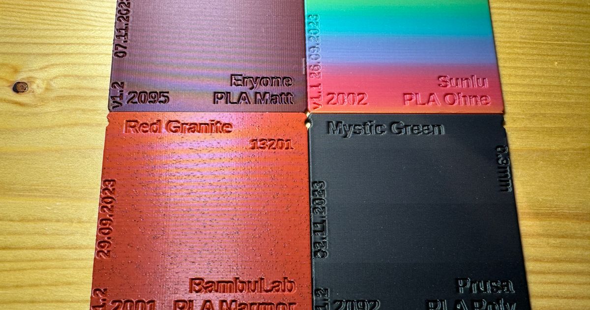 Swatches for Filament Box by PyroGX | Download free STL model ...