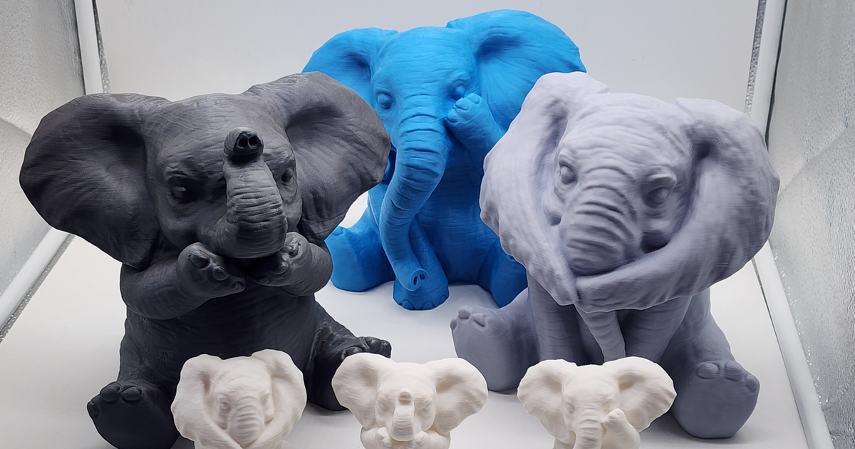 3 Wise Elephants by midnight-ideas | Download free STL model ...