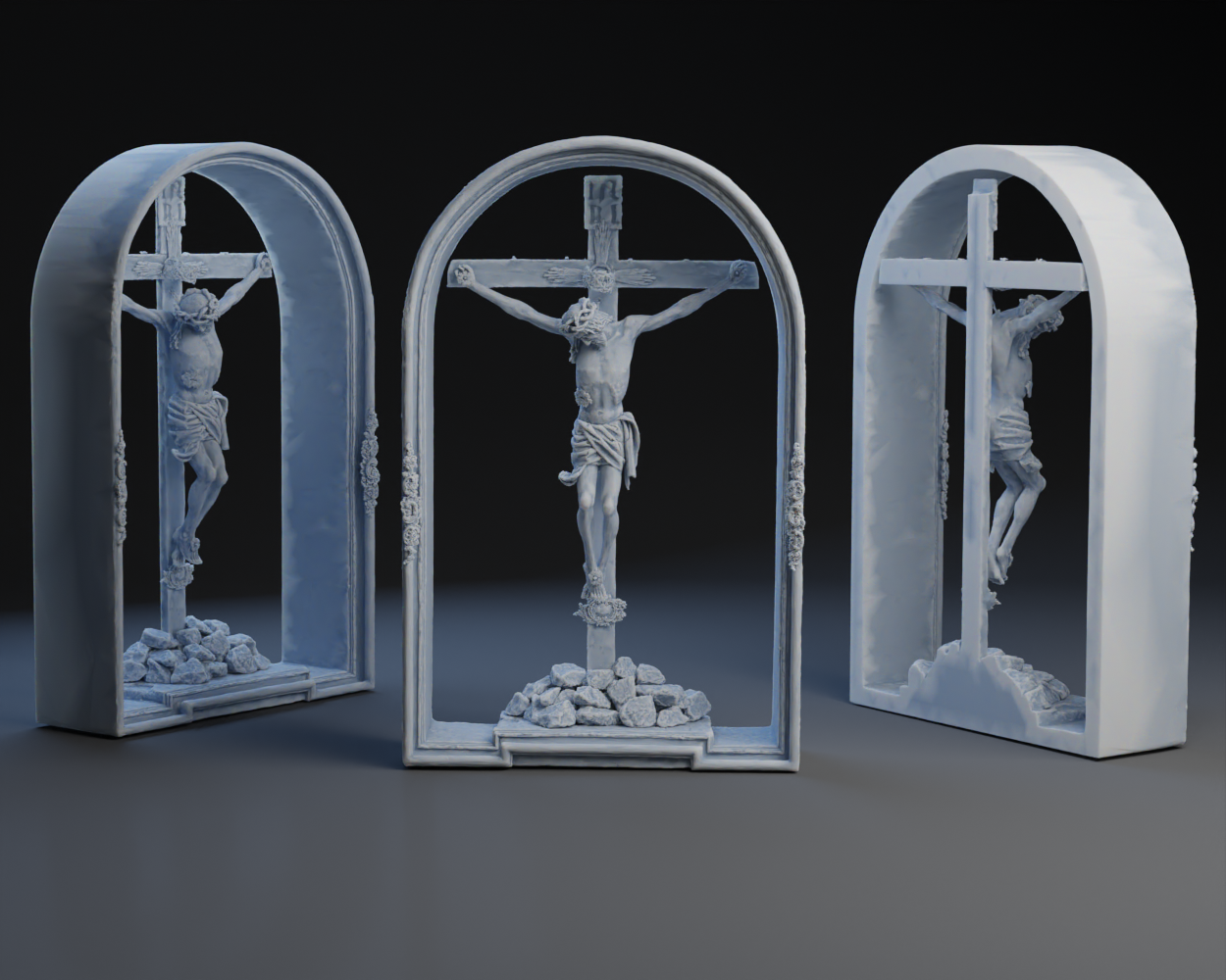 Gothic Cross in Archway by Peter Farell | Download free STL model ...