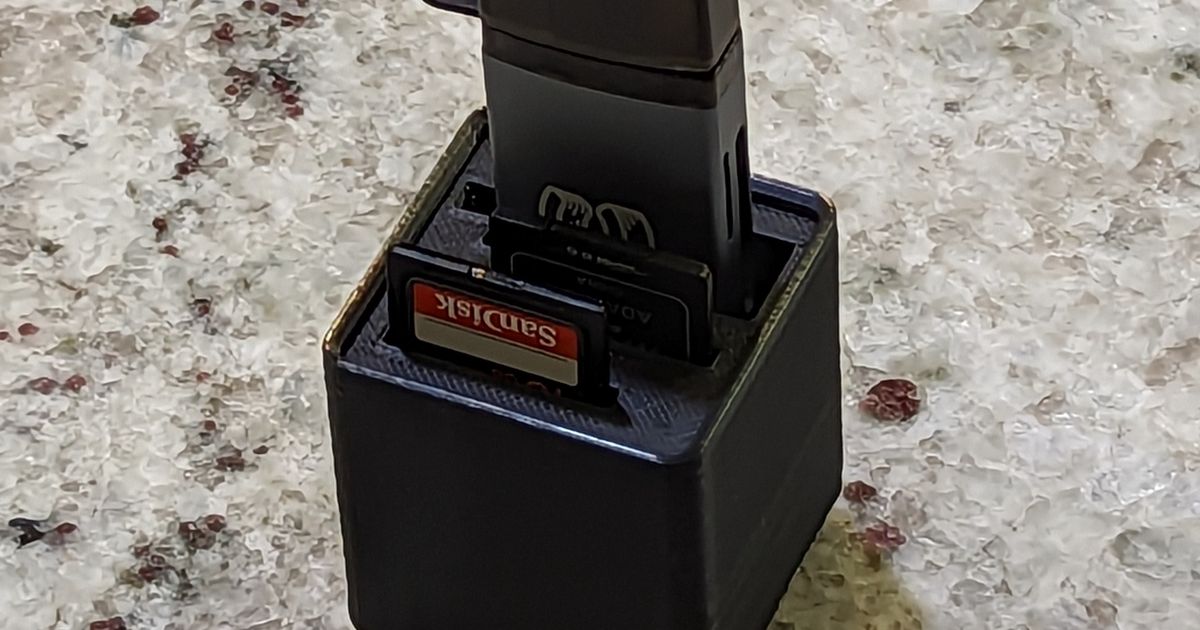 Cocoa Press USB and SD Card Holder for Gridfinity by Nate | Download ...