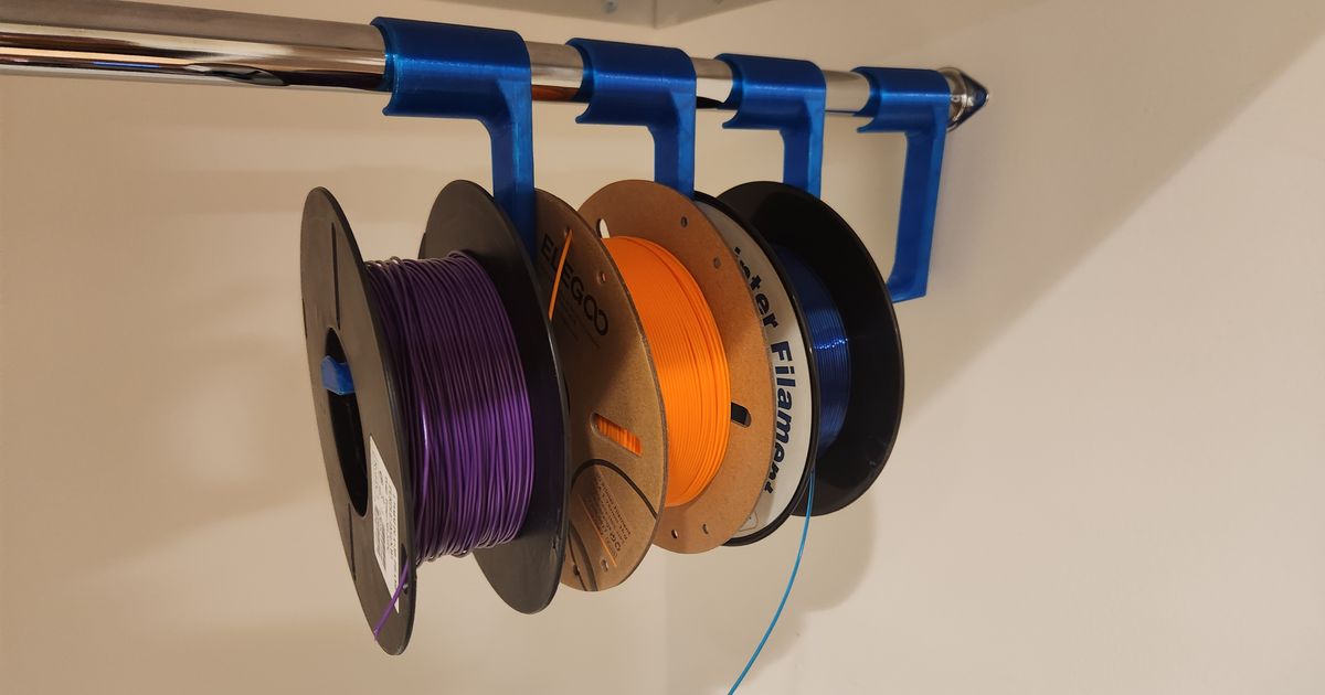 Filament Spool Hanger for Closet Rod Remix by bizmyth | Download free ...