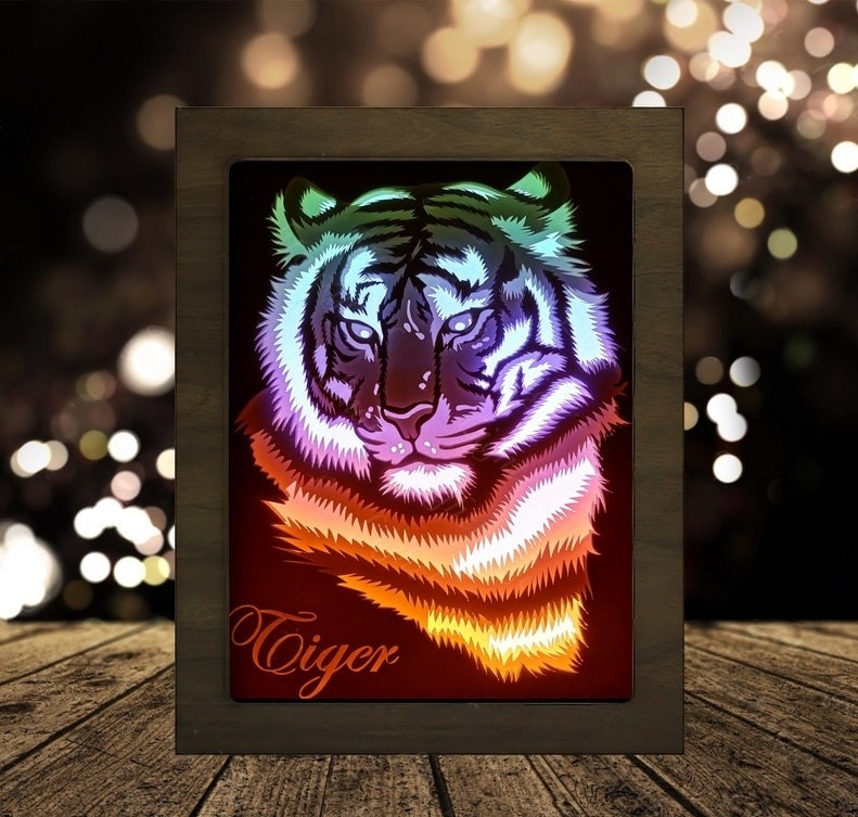 Tiger Head Looking Straight lightbox by tecnoculebras | Download free ...
