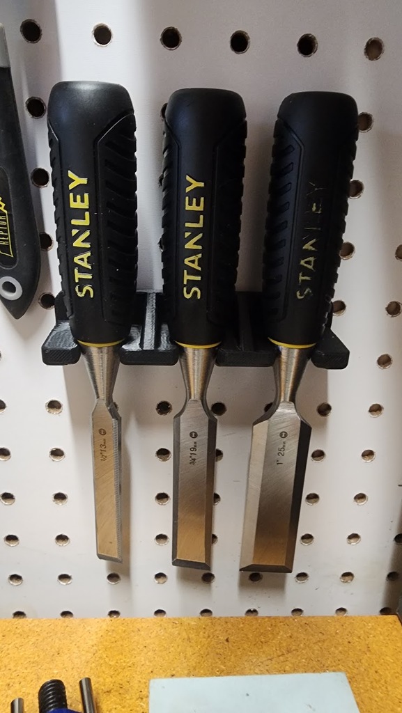 Stanley 3-Piece Wood Chisel Set 1/4" Inch Pegboard Wall Mount by Aaron ...
