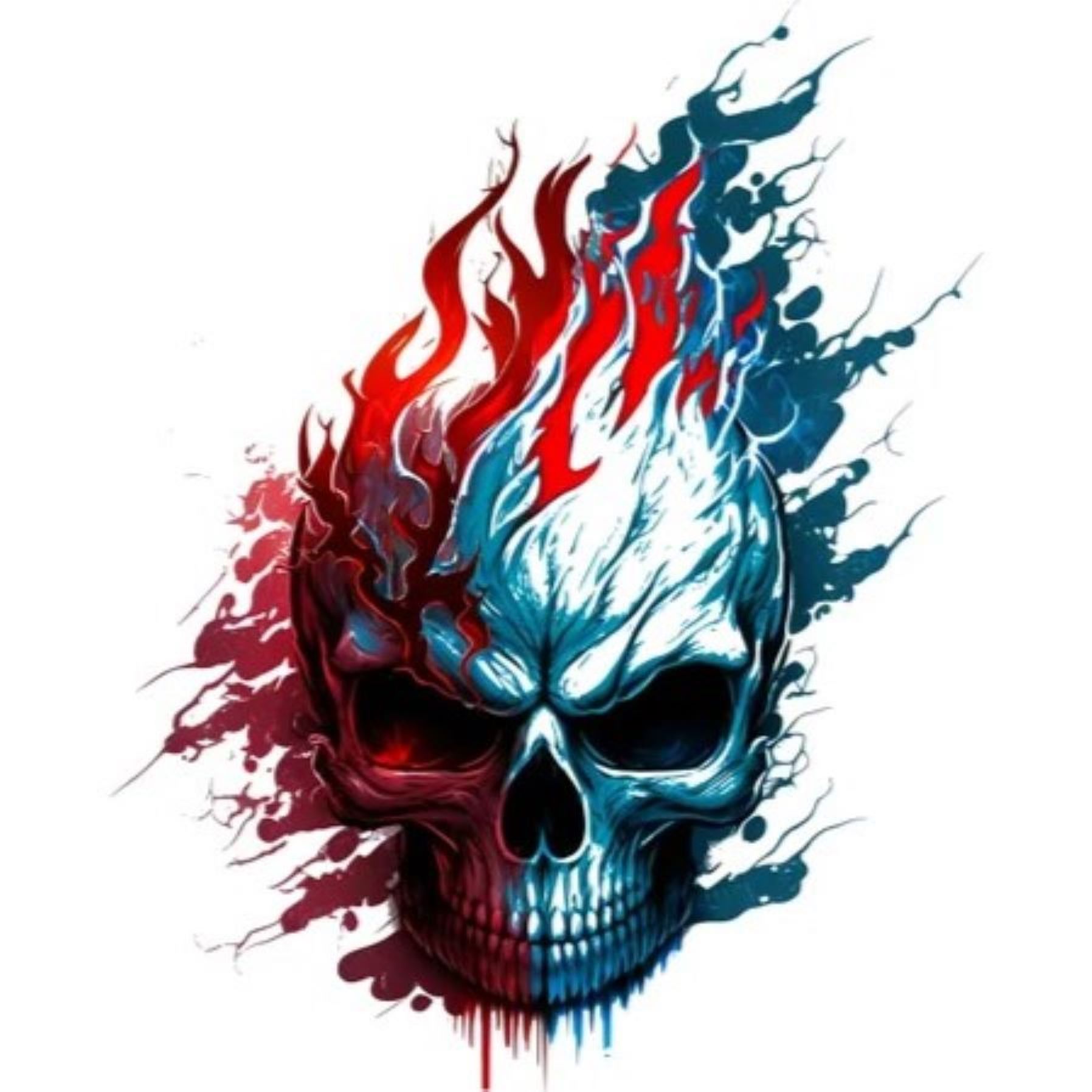 Skull Red&Blue by Crazyfilament | Download free STL model | Printables.com