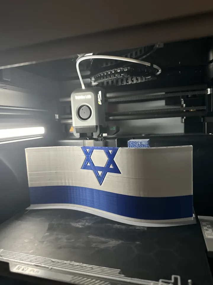 Waving Israeli Flag (Dual Color) by Jonathan Levi | Download free STL model | Printables.com