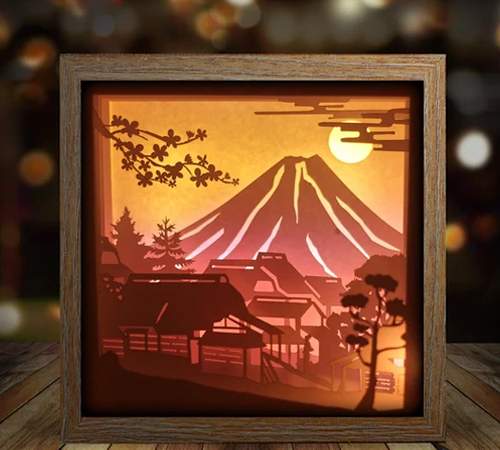 Fuji Moutain Japan light box by tecnoculebras | Download free STL model ...