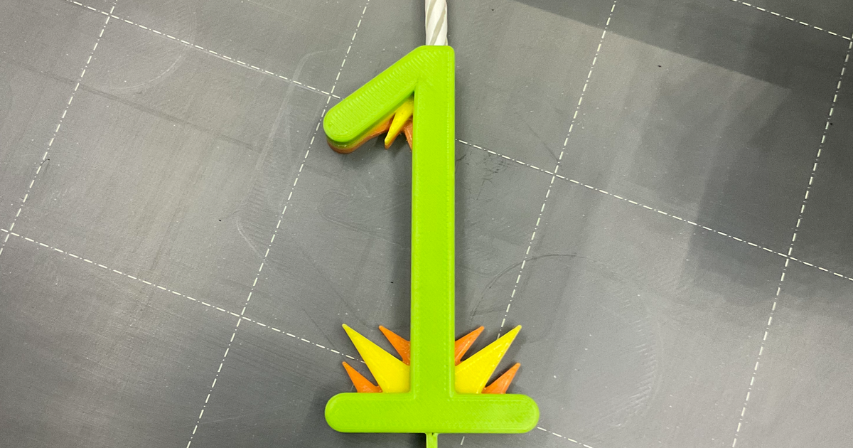 Number one birthday cake by M3D | Download free STL model | Printables.com