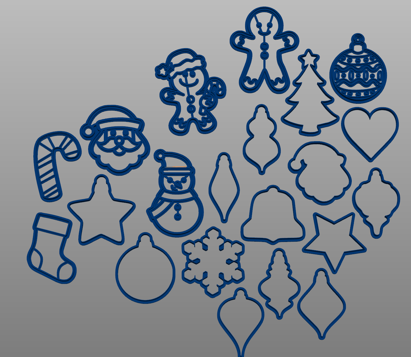 Holiday Cookie Cutter Collection by SK3D | Download free STL model ...