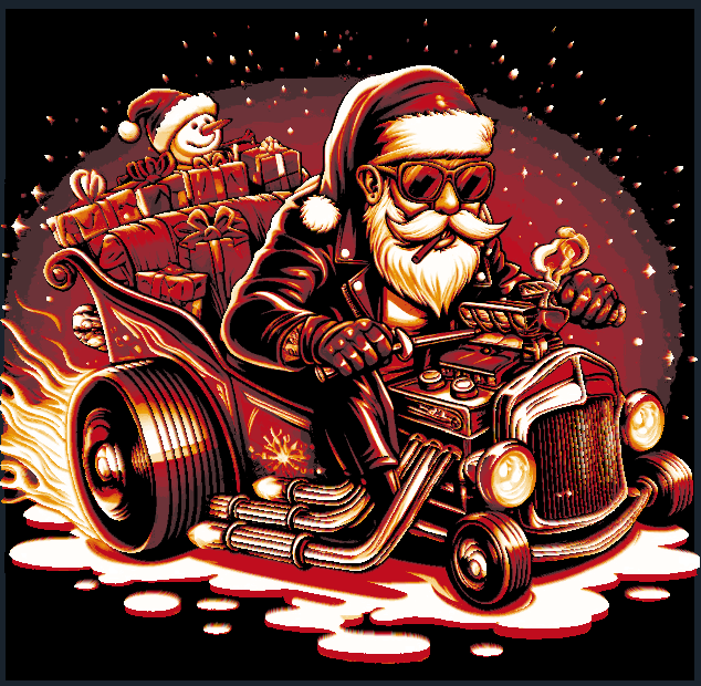 Santa's hotrod - Hueforge by Bottega.co.nz | Download free STL model ...