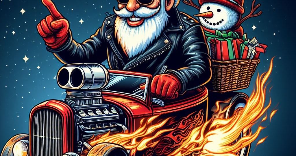 Santa's hotrod 2 - Hueforge by Bottega.co.nz | Download free STL model ...