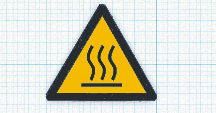 hot platform warning sign by Mace | Download free STL model ...