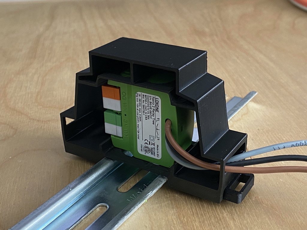 Loxone Nano 2 Relay Tree Rail Mount by TimElectric | Download free STL ...